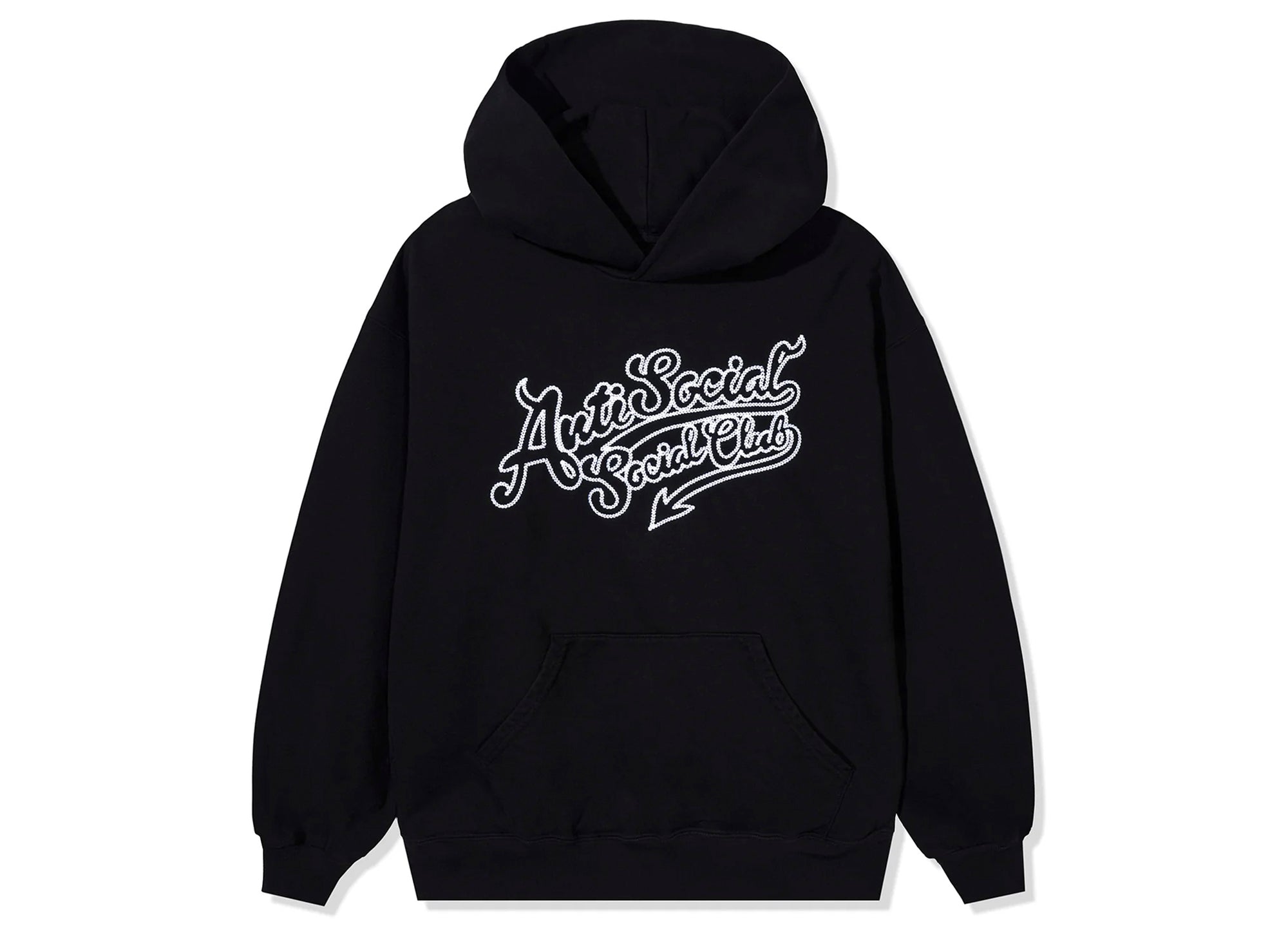 Anti Social Social Club Script Club Hoodie in Black – Oneness Boutique