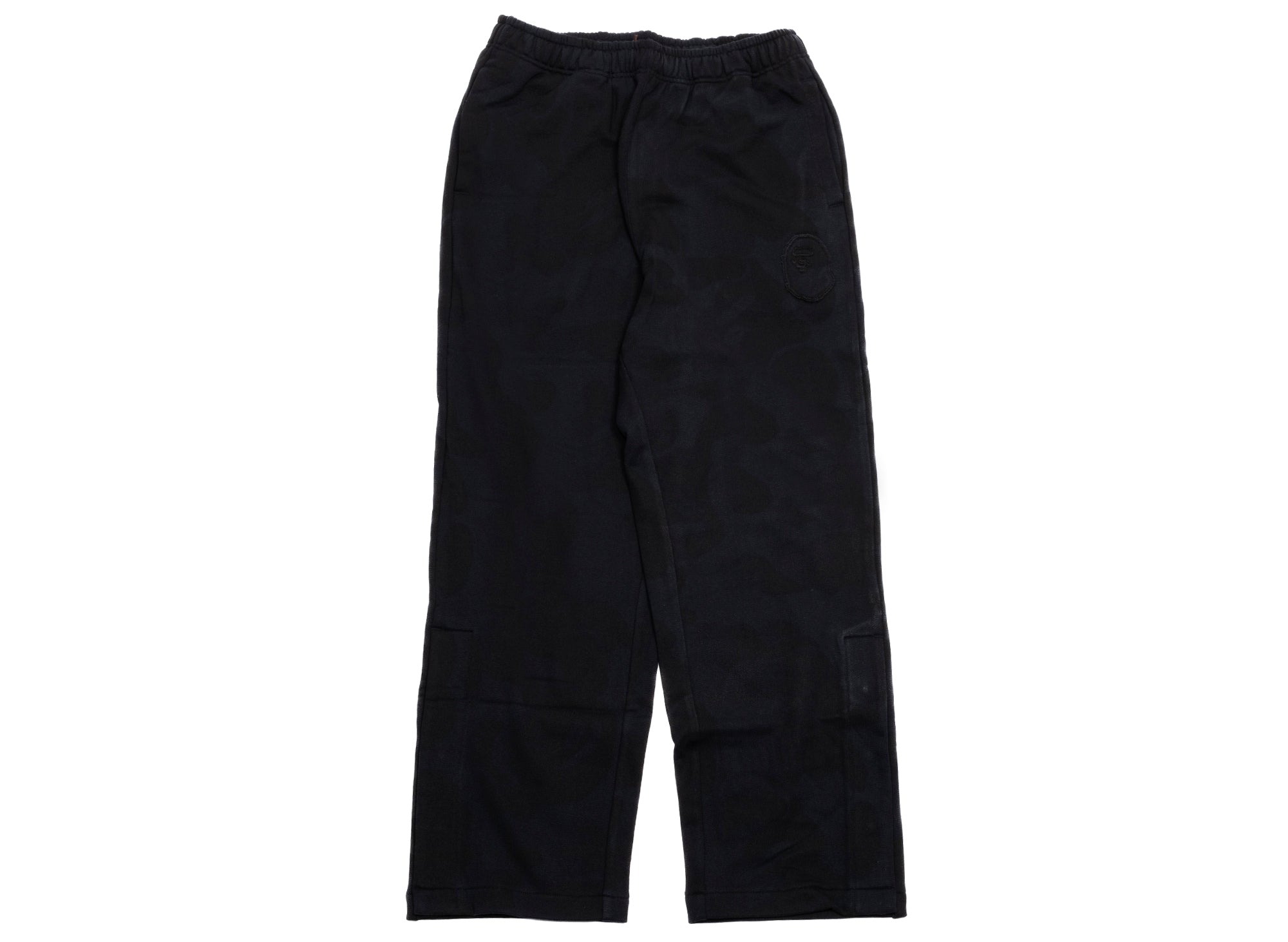 A Bathing Ape Ink Camo Wide Leg Snap Detail Track Pants in Black ...