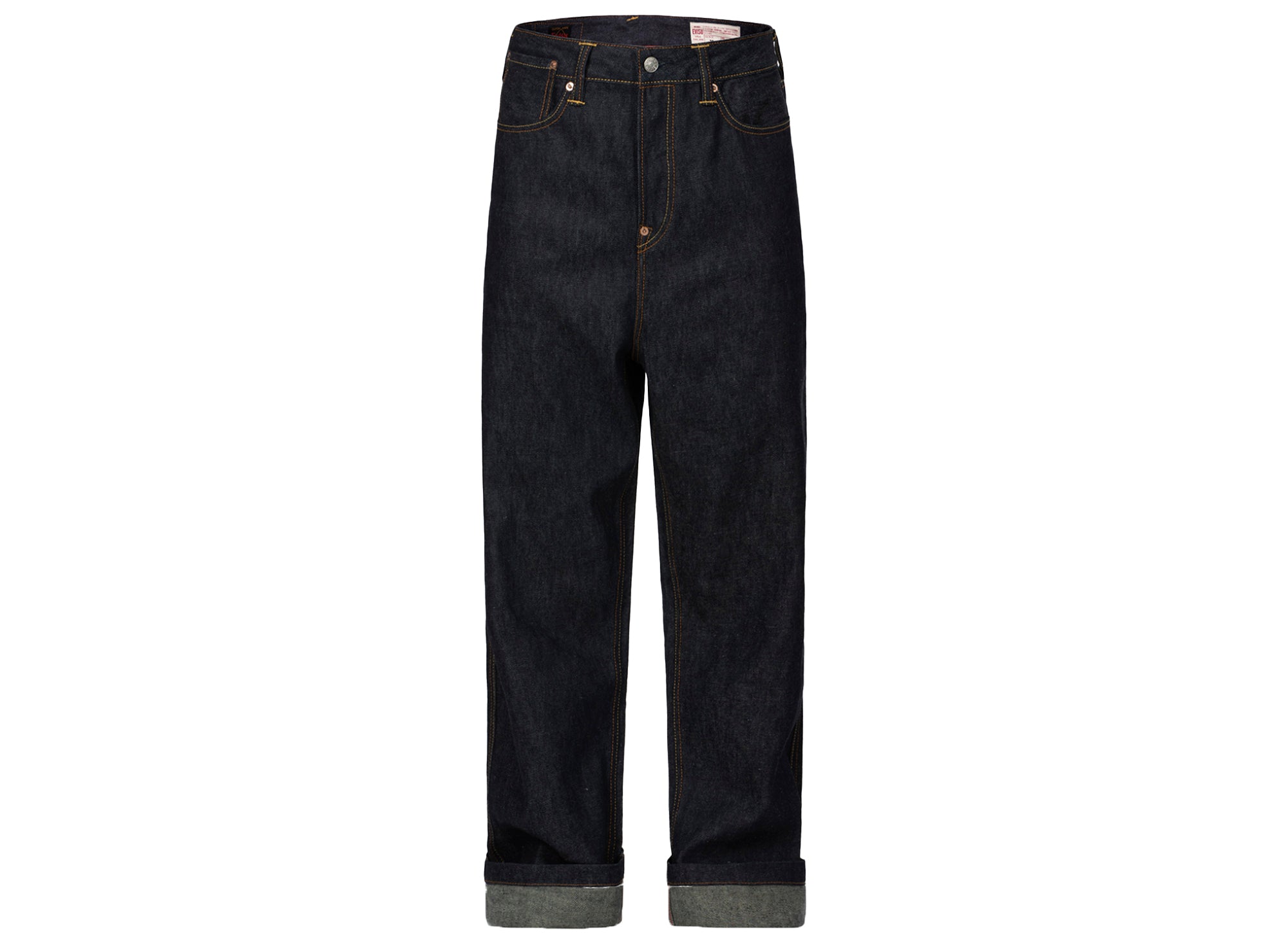 Evisu Pine Pattern Daicock Print Embroidered Wide Leg Denim Jeans ...