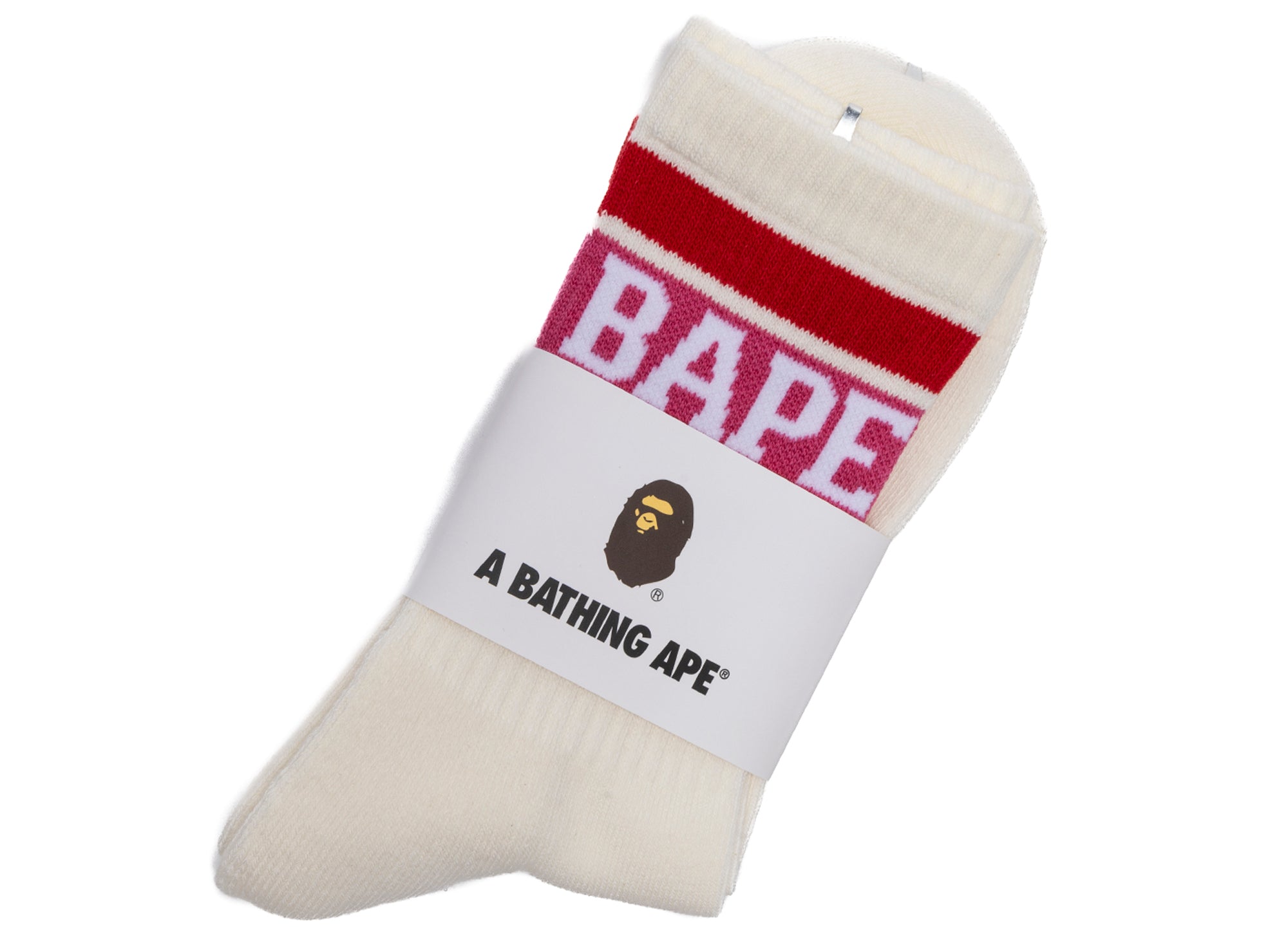 A Bathing Ape Bape Line Socks in Pink – Oneness Boutique