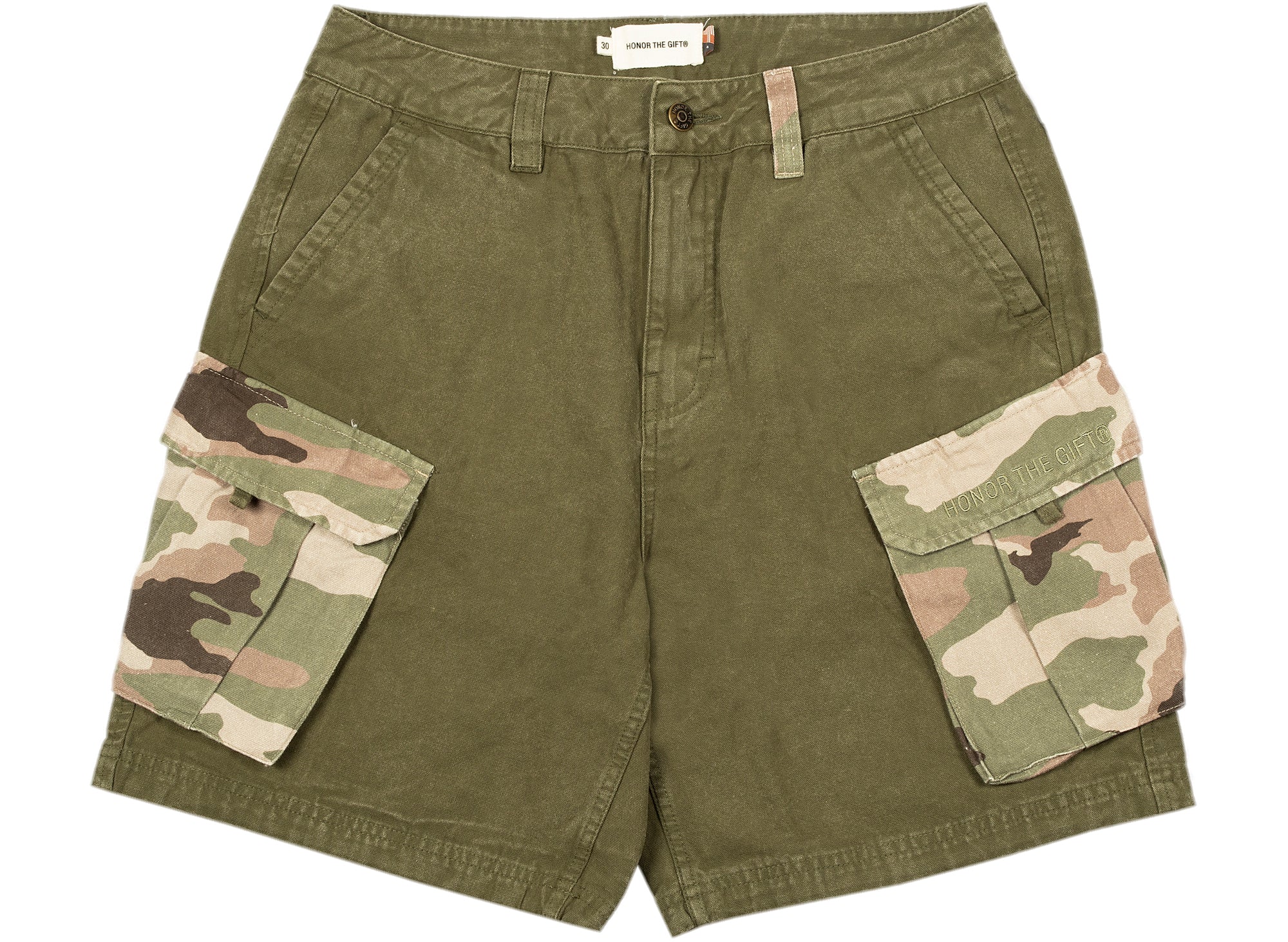 Honor the Gift Operator Cargo Shorts in Army Green – Oneness Boutique